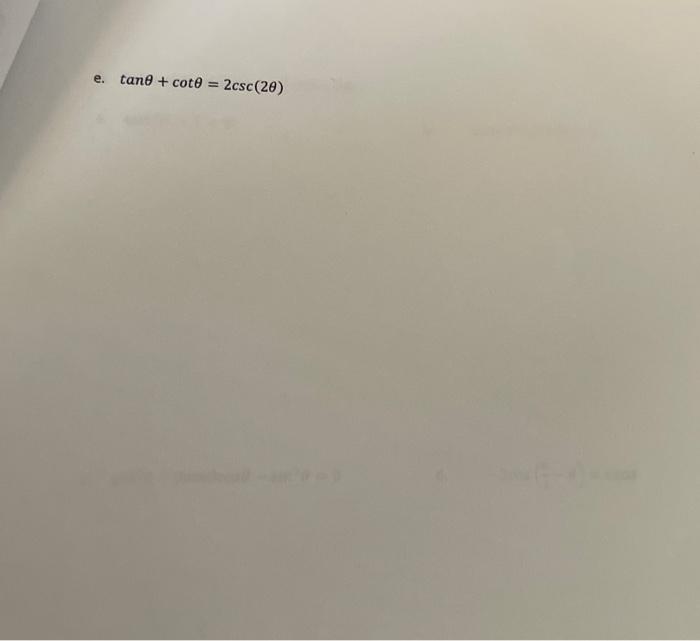 Solved establish each identity. please put the perfect | Chegg.com