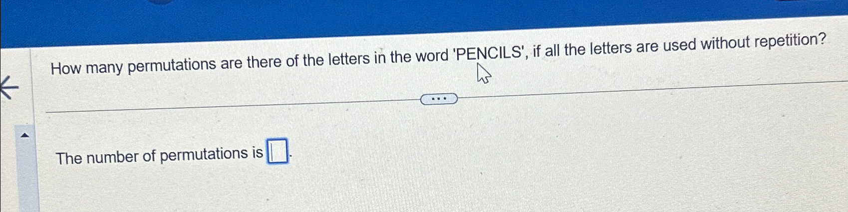 Solved How Many Permutations Are There Of The Letters In The