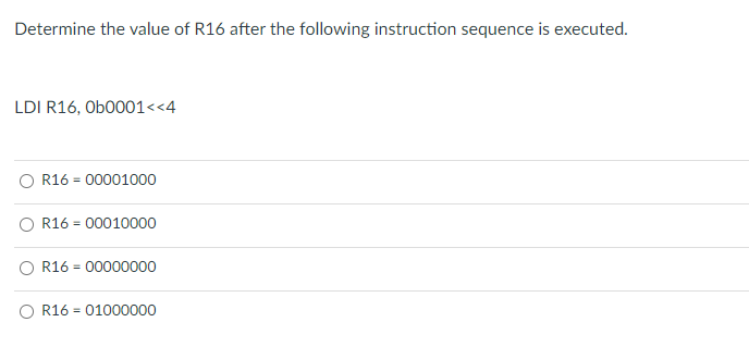 Solved Determine the value of R16 ﻿after the following | Chegg.com