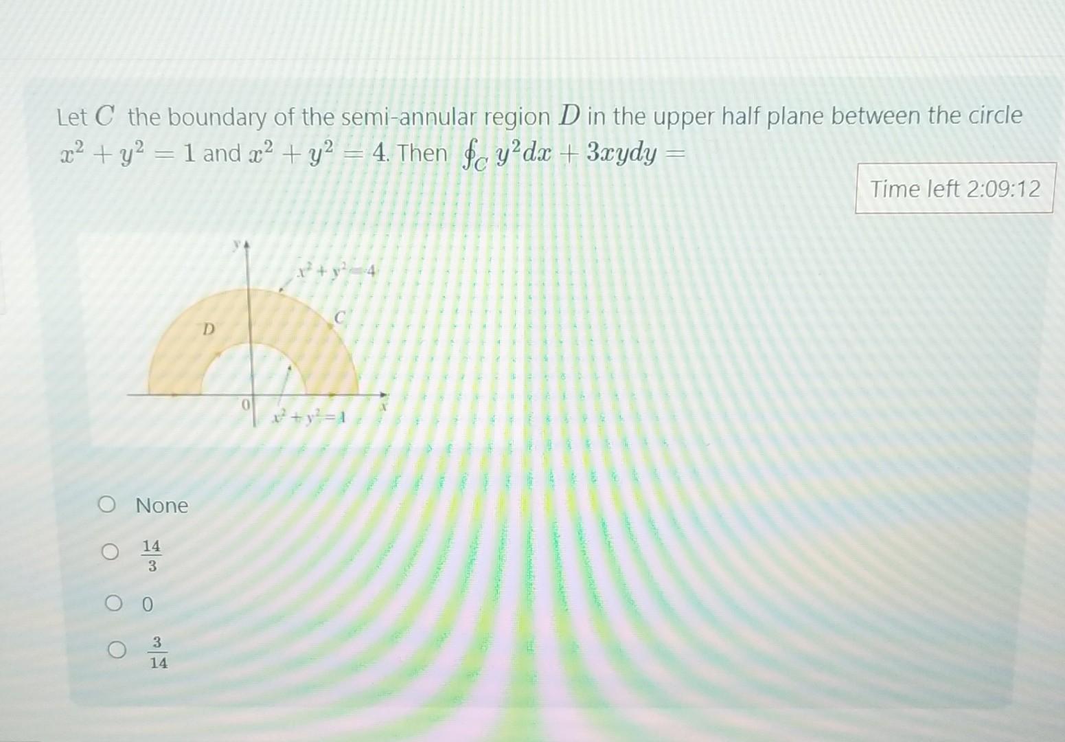 Solved Let C the boundary of the semi-annular region D in | Chegg.com