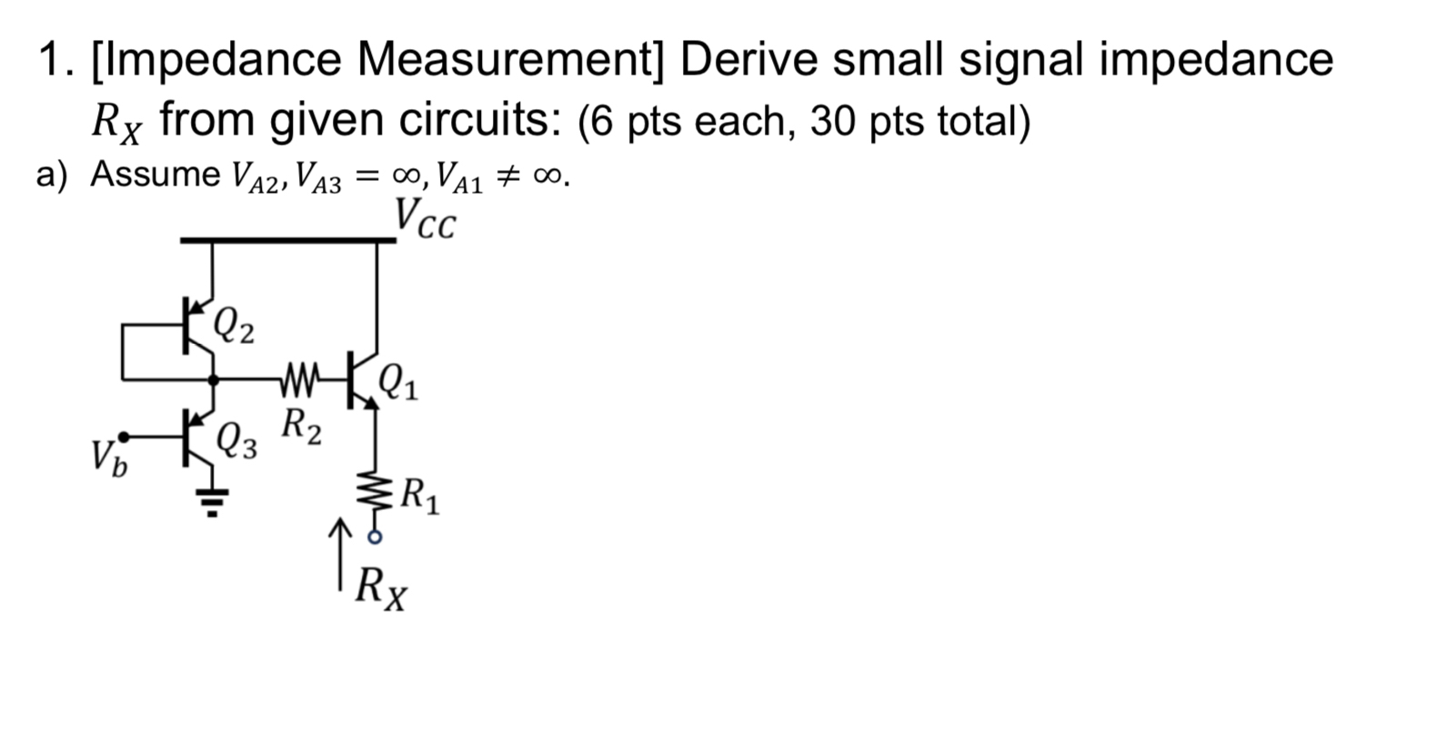 Solved [Impedance Measurement] ﻿Derive small signal | Chegg.com