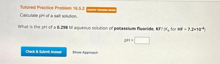 Solved Calculate pH of a salt solution. What is the pH of a | Chegg.com