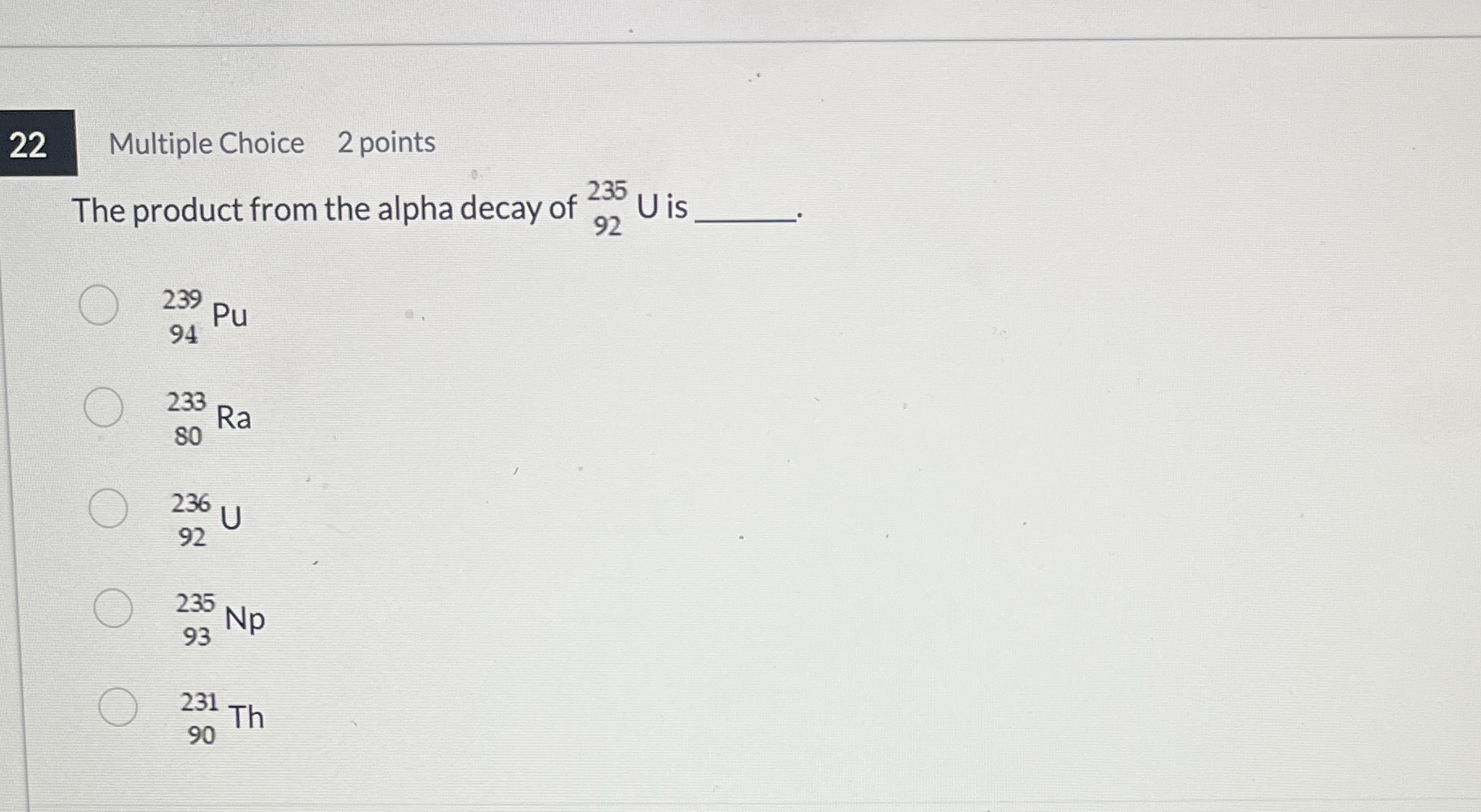 Solved 22Multiple Choice 2 ﻿pointsThe product from the alpha | Chegg.com