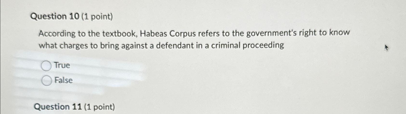 Solved Question 10 (1 ﻿point)According to the textbook, | Chegg.com