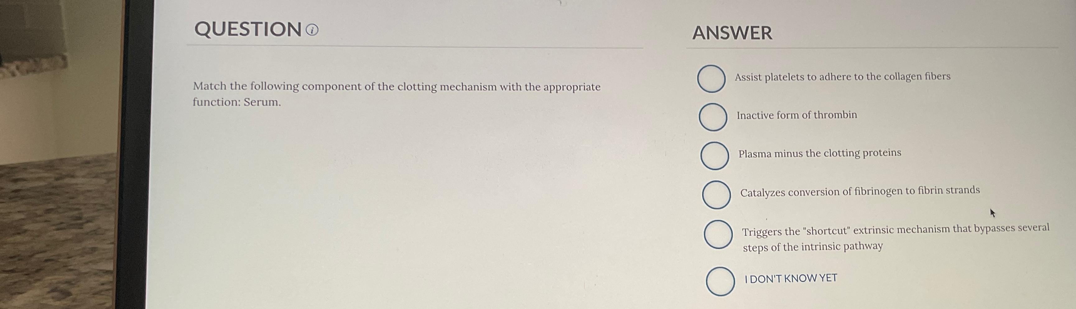 Solved QUESTION (i)Match the following component of the | Chegg.com
