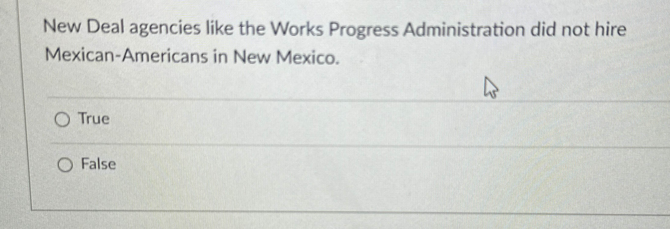 Solved New Deal agencies like the Works Progress | Chegg.com
