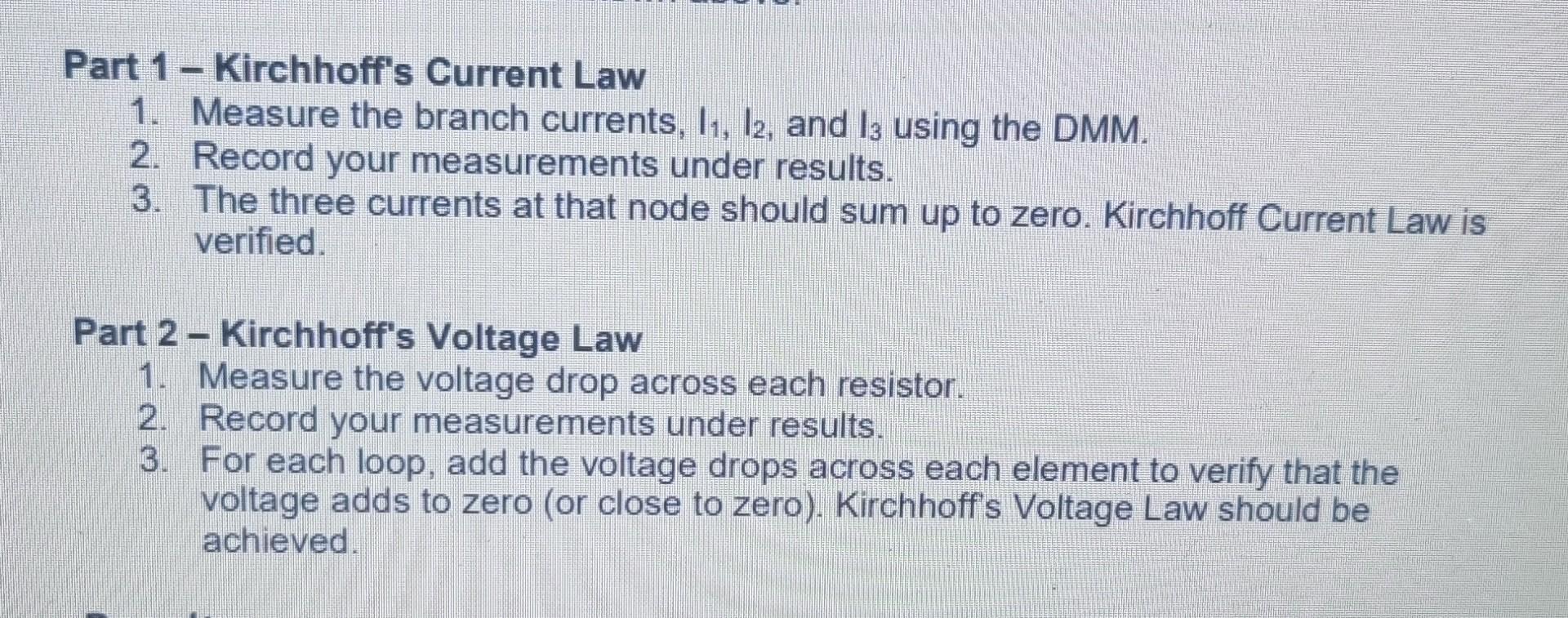 Solved \\( -1- \\)\r\n\r\nPart 1 - Kirchhoff's Current Law | Chegg.com