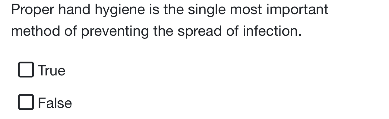 Solved Proper hand hygiene is the single most important | Chegg.com