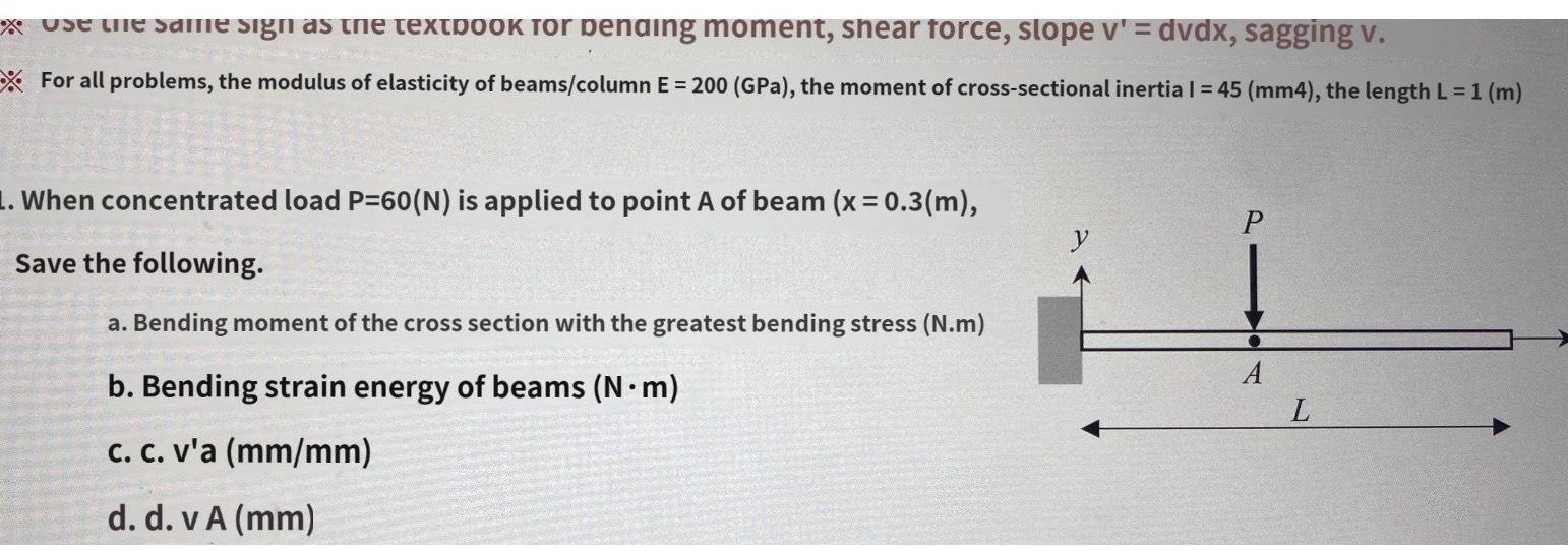 Solved For all problems, the modulus of elasticity of | Chegg.com