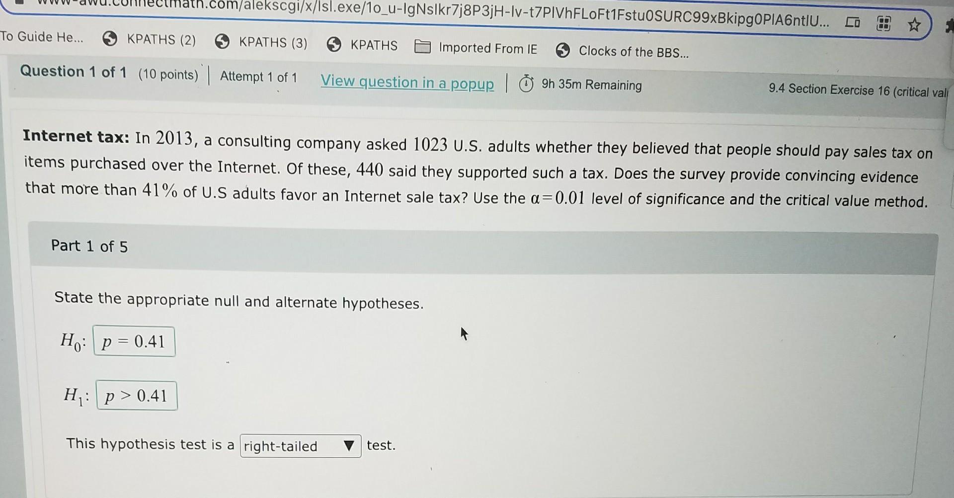 Solved BBS... State the appropriate null and alternate | Chegg.com