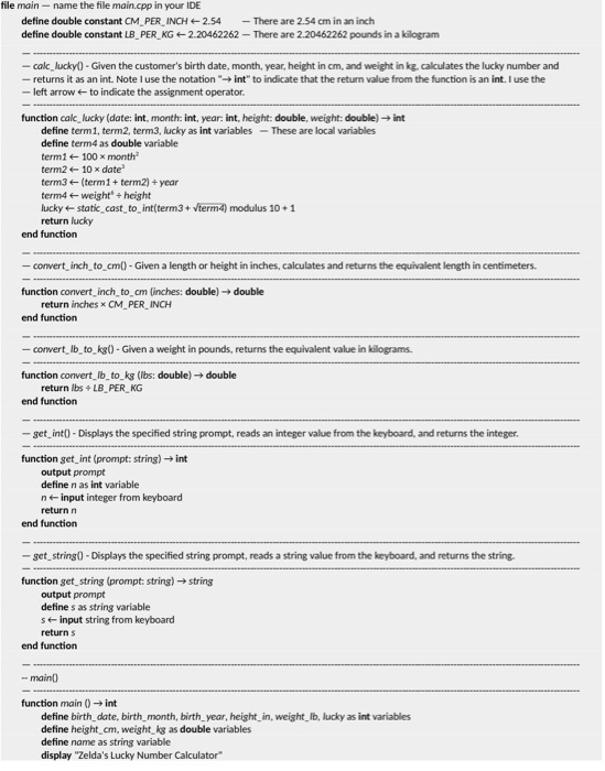 Solved file main name the file main.cpp in your IDE define | Chegg.com