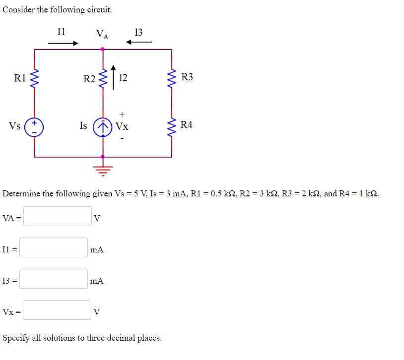 Solved Consider the following circuit.Determine the | Chegg.com