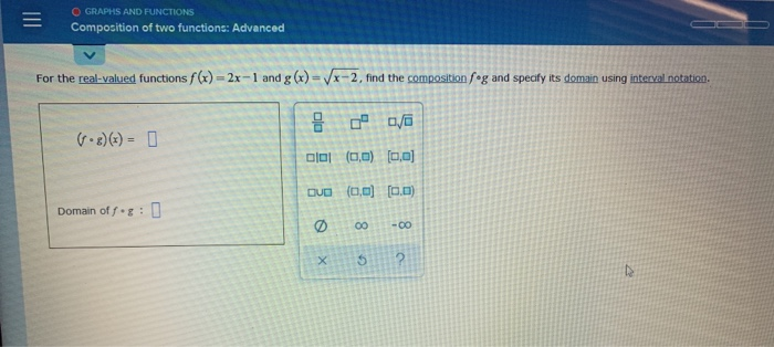 Solved = OGRAPHS AND FUNCTIONS Composition of two functions: | Chegg.com