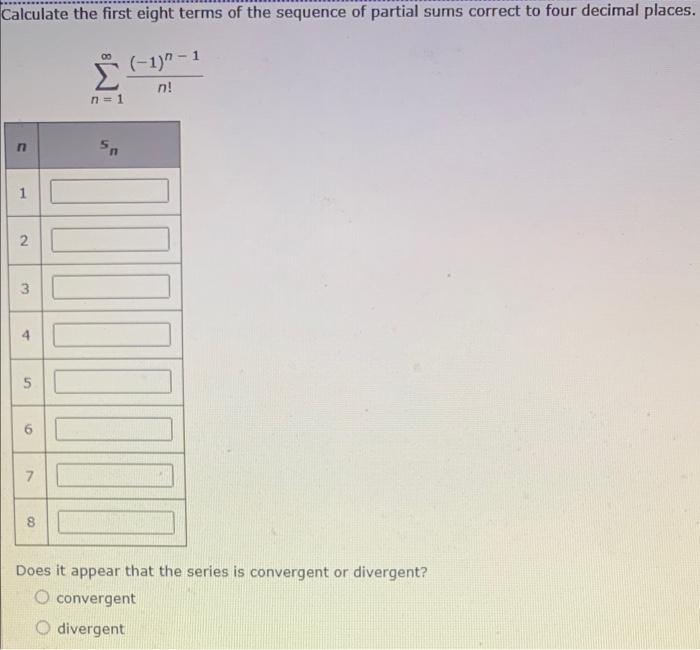 Solved Calculate the first eight terms of the sequence of | Chegg.com