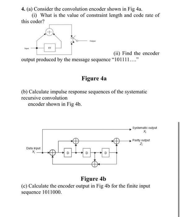 4. (a) Consider the convolution encoder shown in Fig | Chegg.com