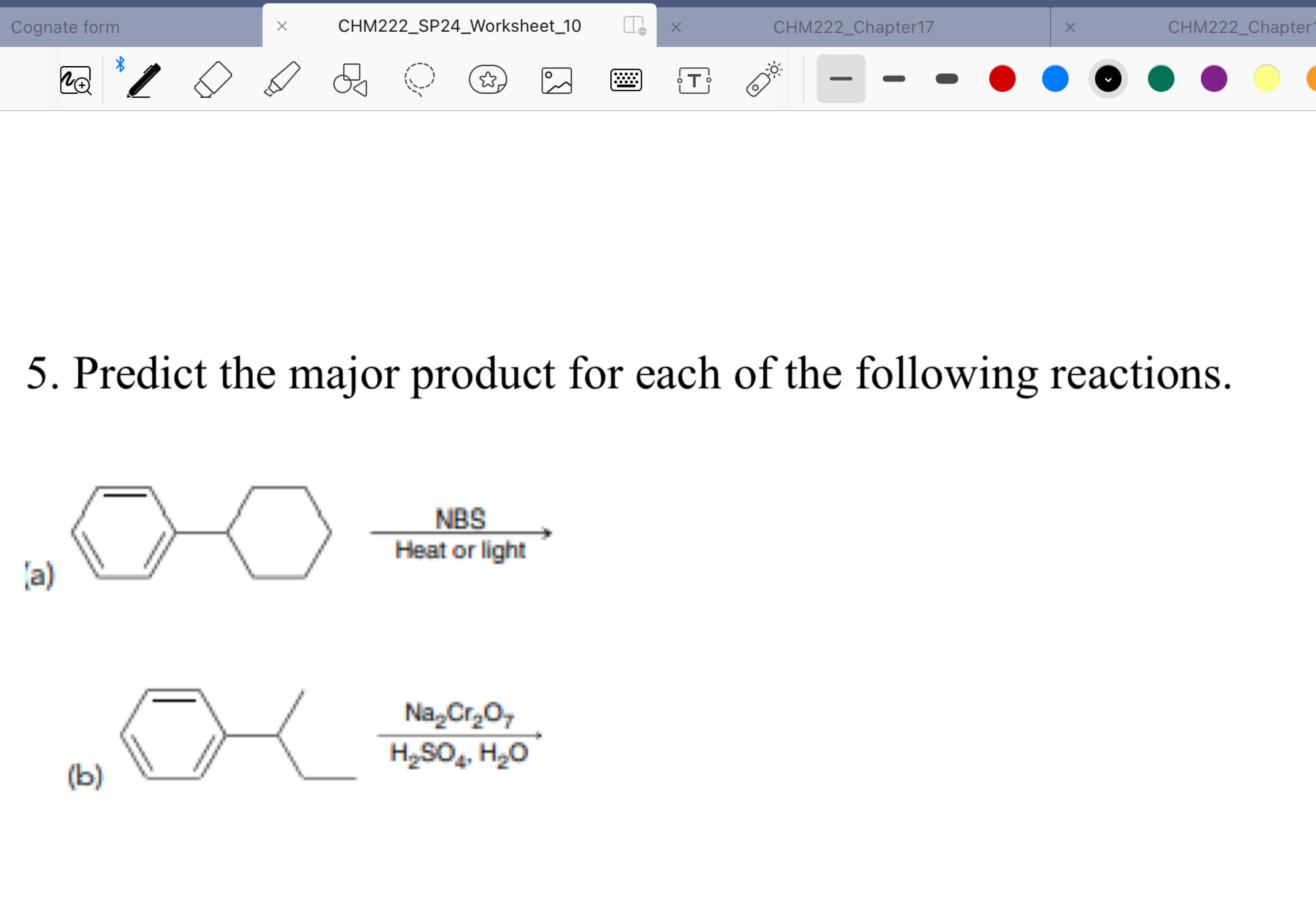 Solved Predict the major product for each of the following | Chegg.com