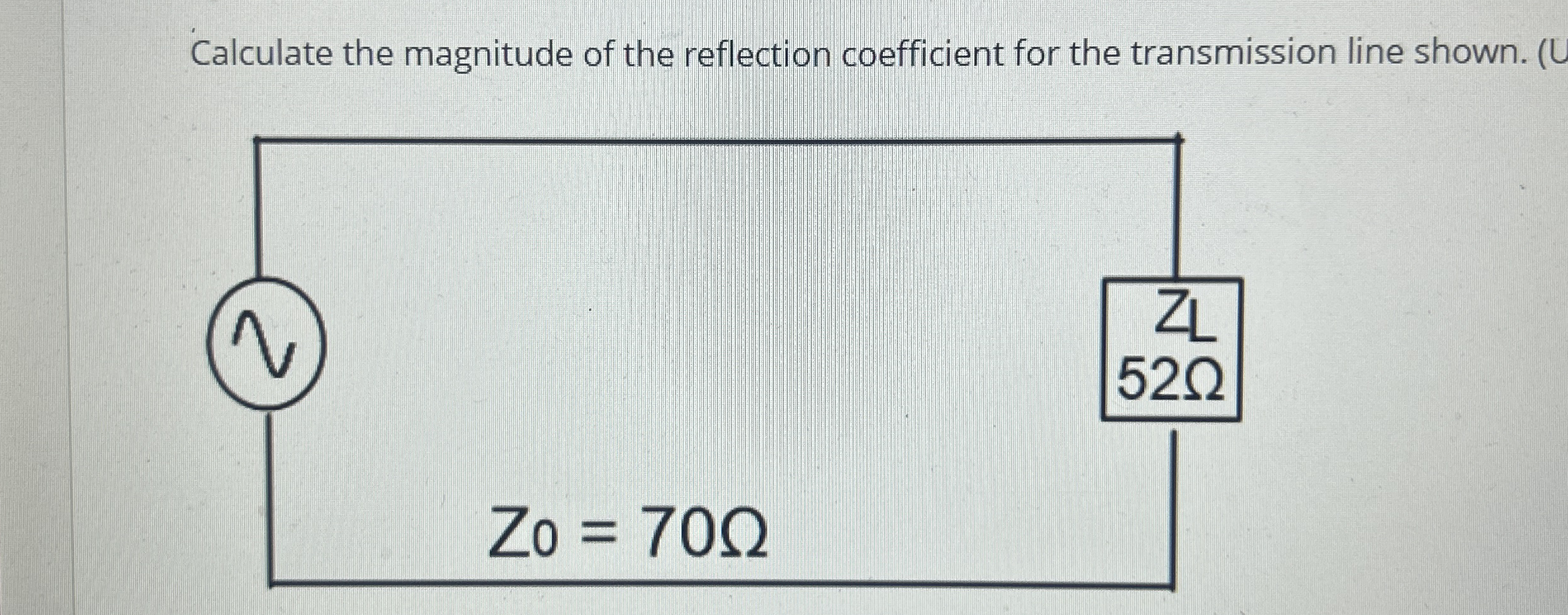 Solved Calculate the magnitude of the reflection coefficient | Chegg.com