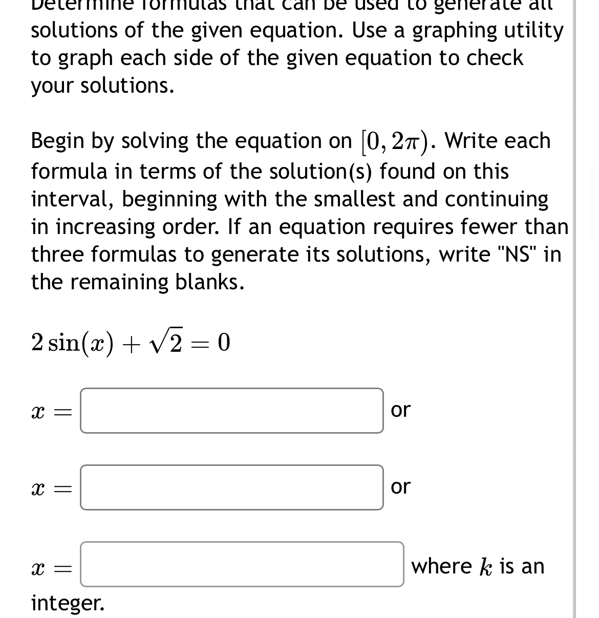 Solved solutions of the given equation. Use a graphing | Chegg.com