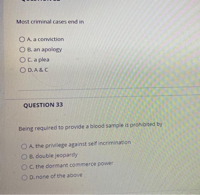 Solved Reasonable bail following arrest is a(n) A. privilege | Chegg.com