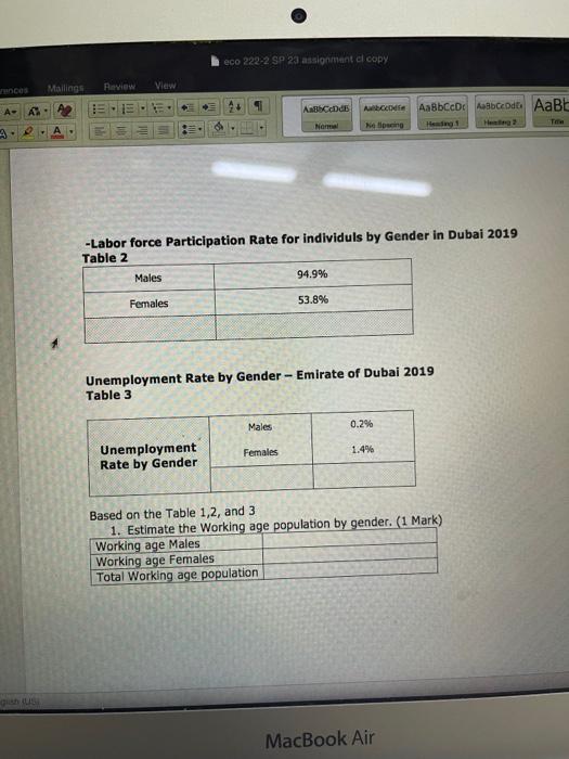 Solved Tables 1,2 , snd 3 provide population by gender and | Chegg.com