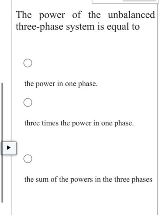 Solved The power of the unbalanced three-phase system is | Chegg.com