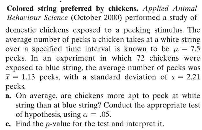 Solved Applied Animal Behaviour Science (October 2000) | Chegg.com