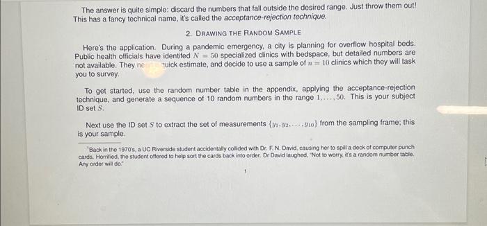 Solved ABSTRACT. Draw a simple random sample using a random | Chegg.com