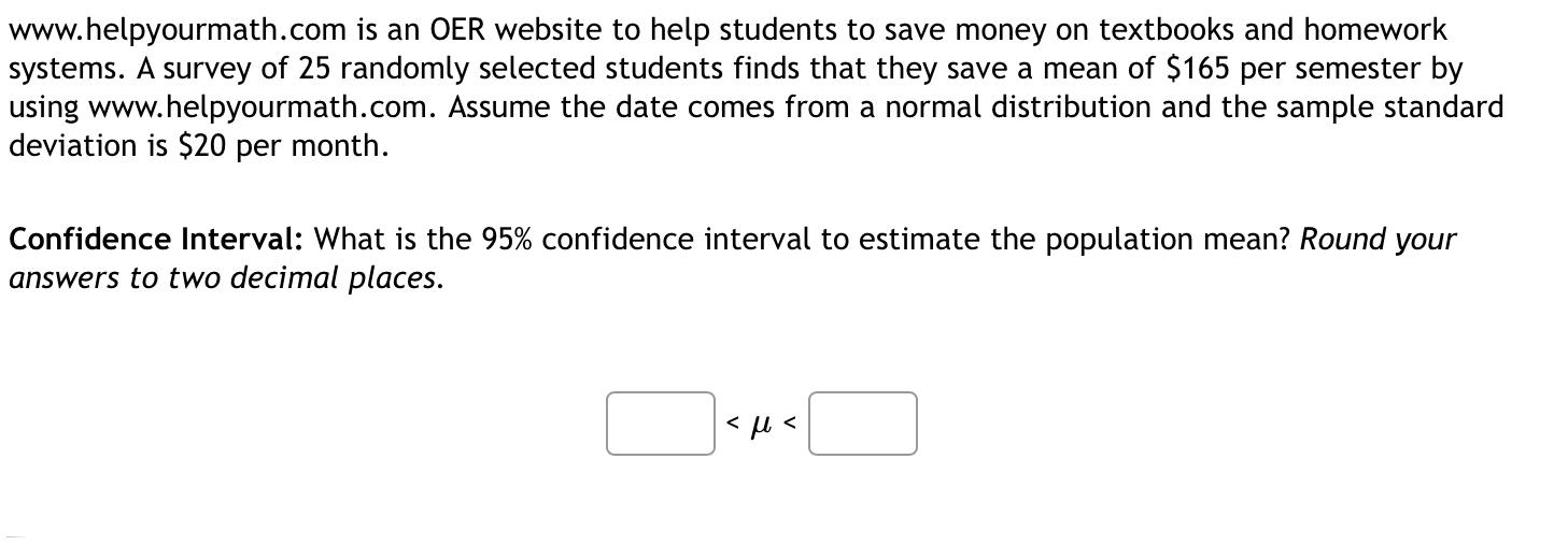 Solved www.helpyourmath.com is an OER website to help | Chegg.com
