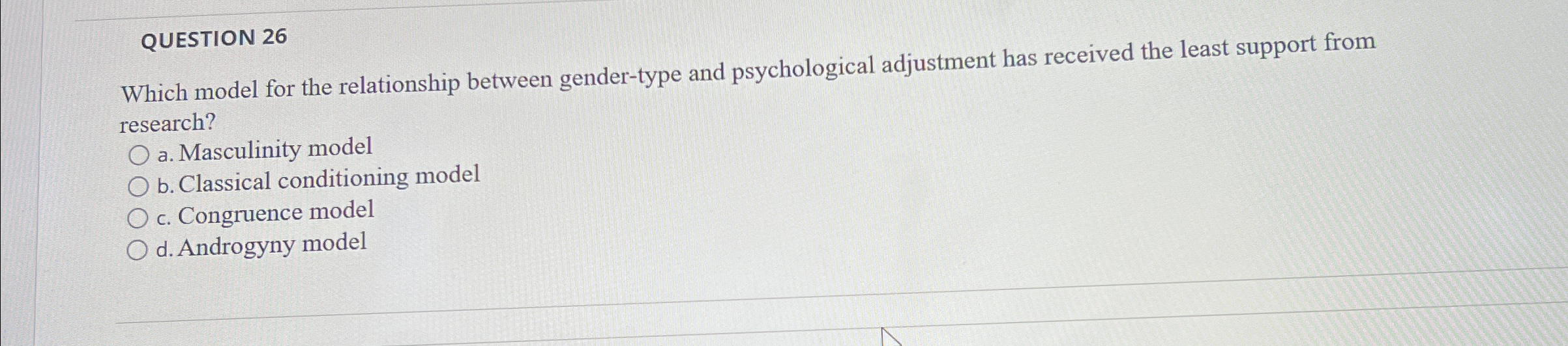 Solved QUESTION 26Which model for the relationship between | Chegg.com