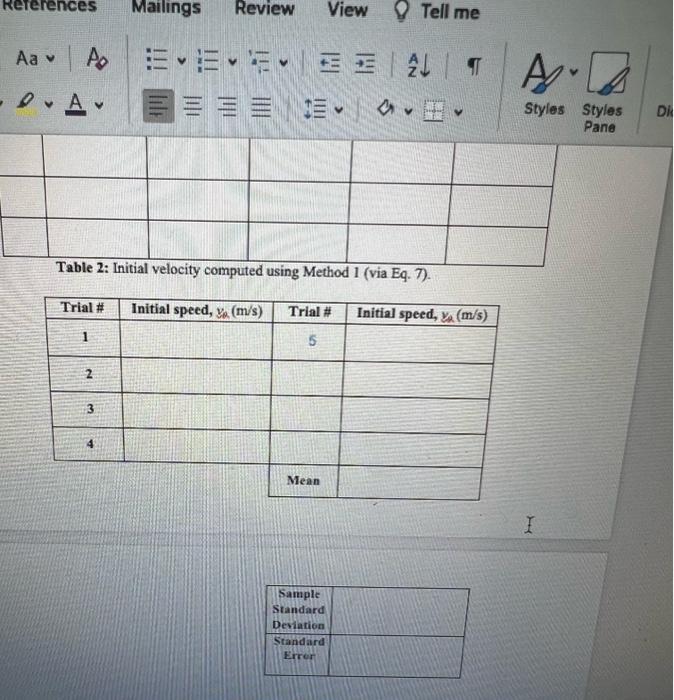 Solved Appendix A: Data Tables1avie 2 : intral velocity | Chegg.com