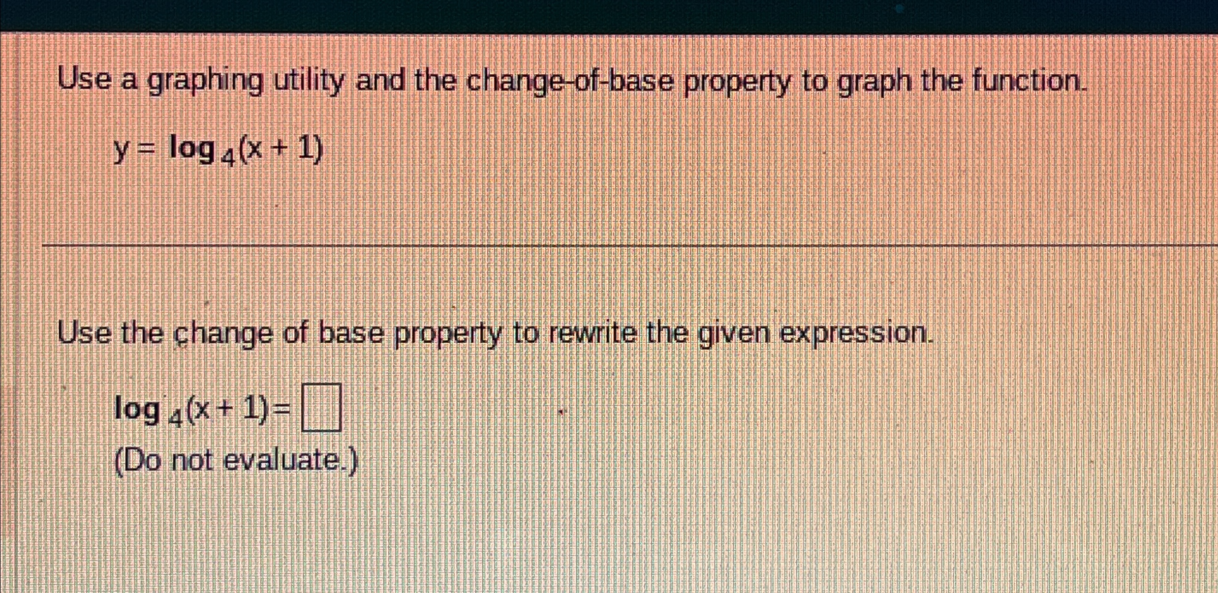Solved Use a graphing utility and the change-of-base | Chegg.com