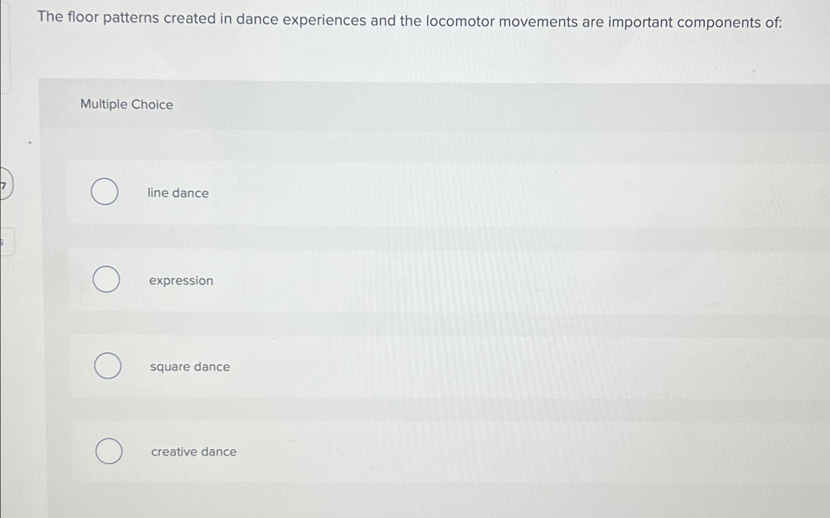 Solved The floor patterns created in dance experiences and | Chegg.com
