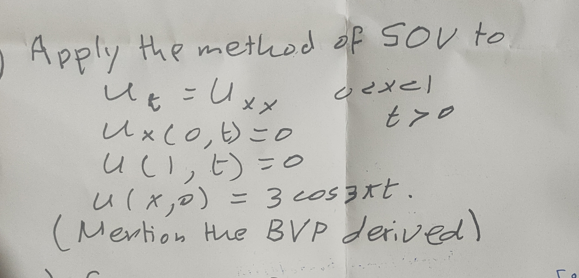 Solved Apply the method of SOV | Chegg.com
