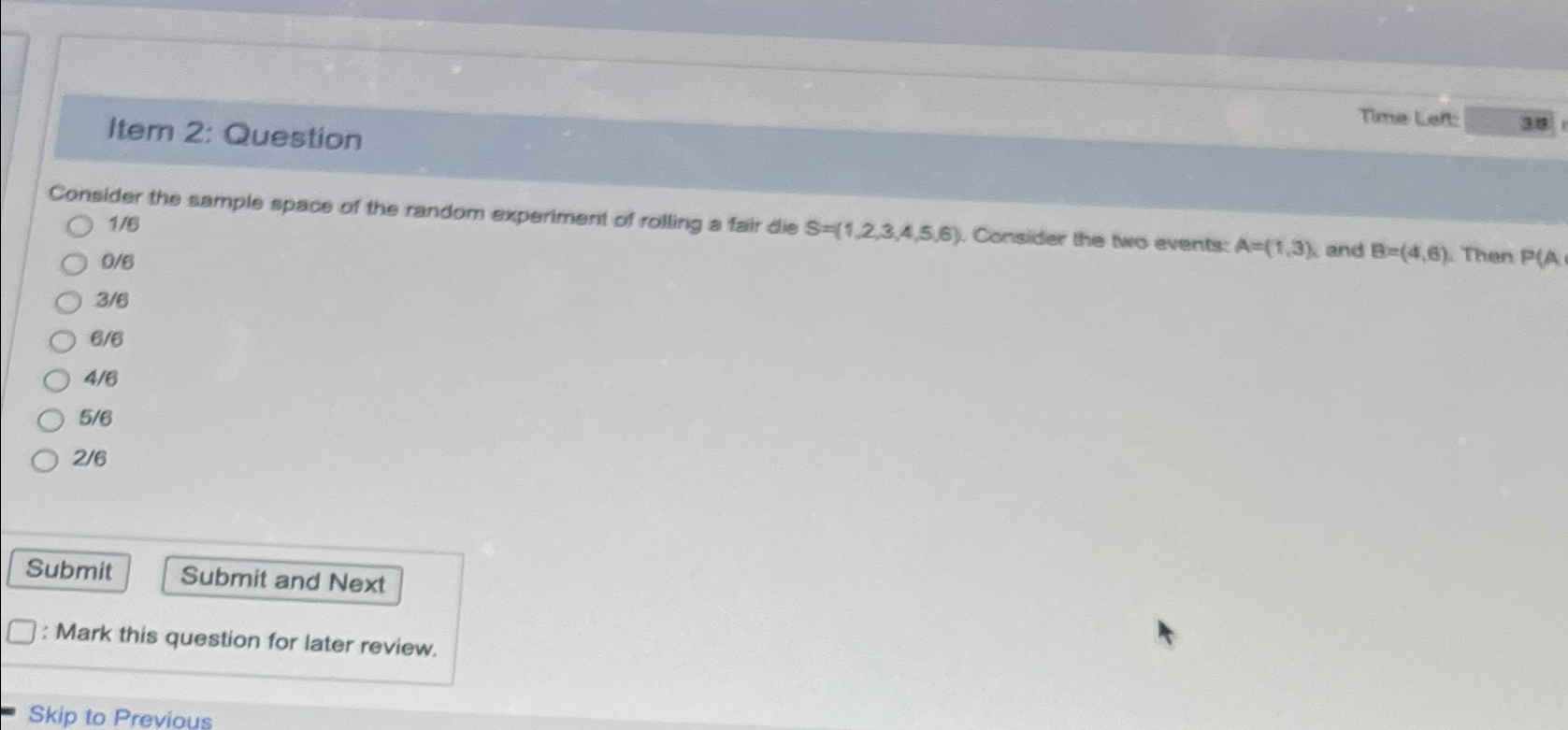 Solved Itern 2: QuestionConsider the sample space of the | Chegg.com