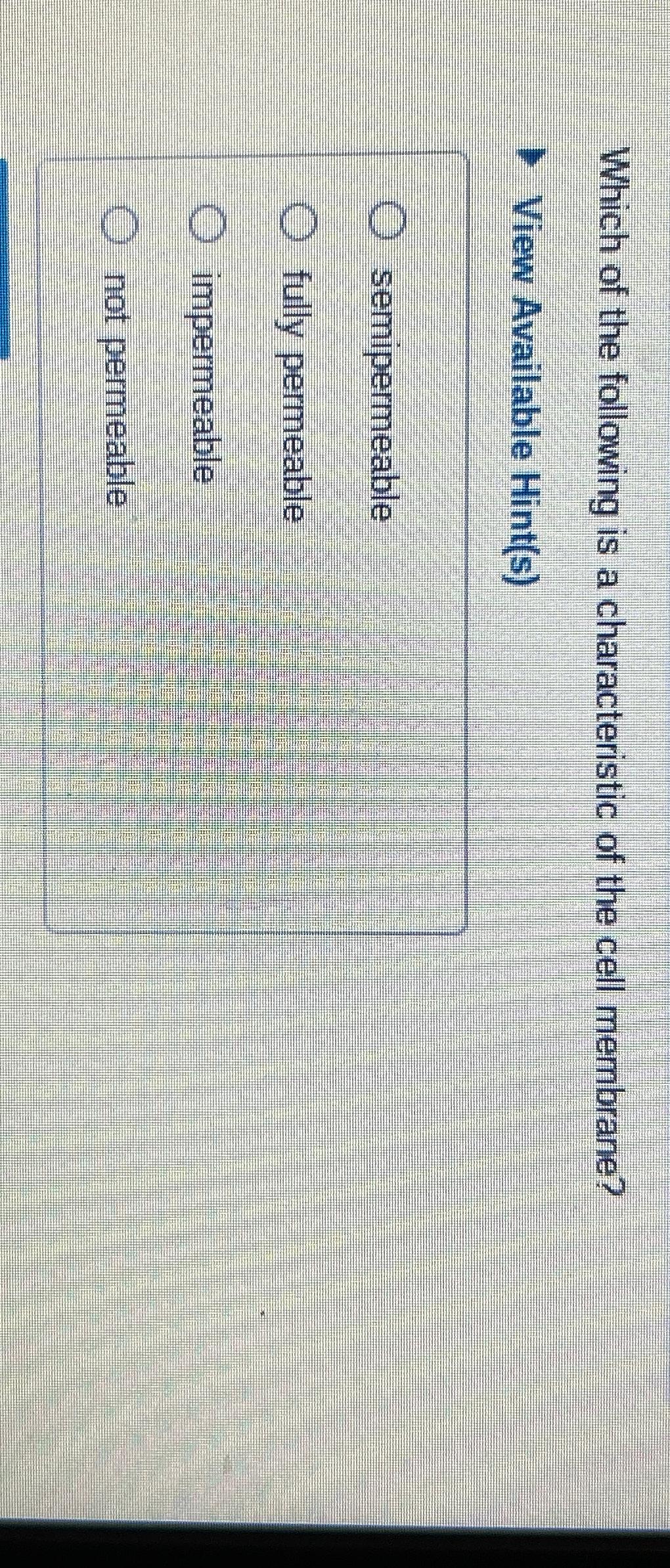 Solved Which of the following is a characteristic of the | Chegg.com