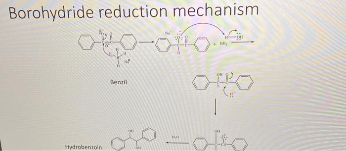 Solved Borohydride reduction mechanism Oraio . 18 + BE NO ОН | Chegg.com