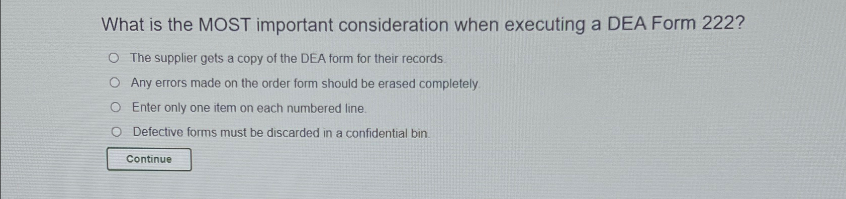 Solved What is the MOST important consideration when | Chegg.com
