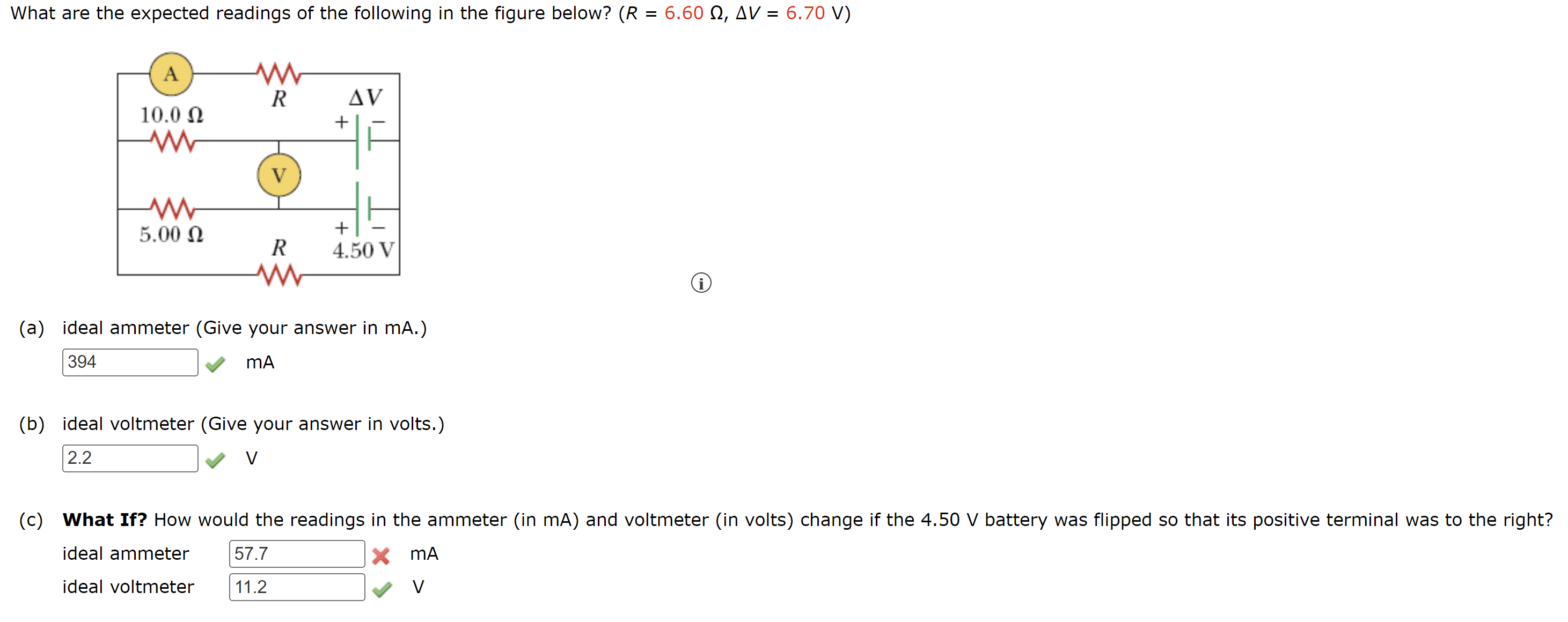 Solved What are the expected readings of the following in | Chegg.com