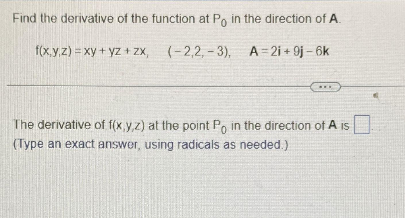 Solved Find ∇f at the given point. | Chegg.com