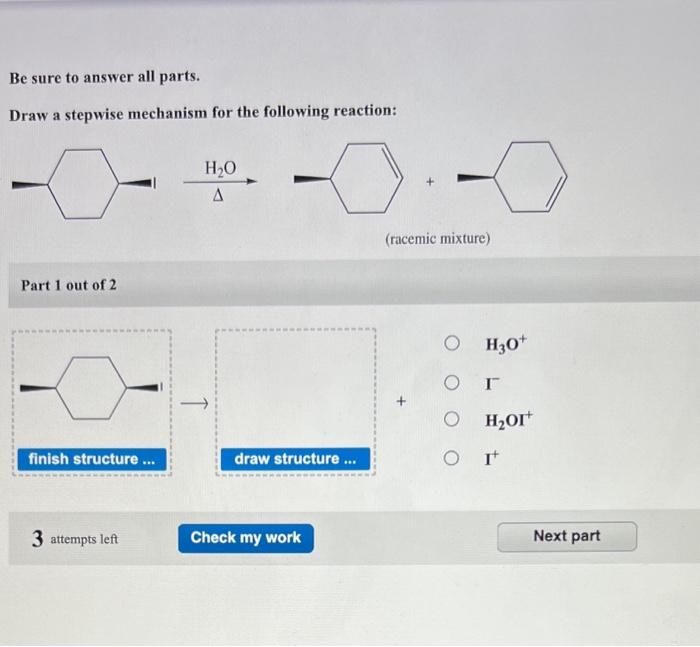 Solved Be sure to answer all parts. Draw a stepwise | Chegg.com