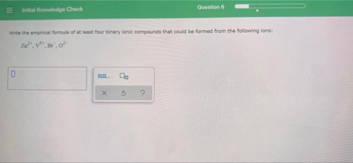 Solved Initial Knowledge Check Question 6 write the | Chegg.com Solved Initial Knowledge Check Question 6 write the | Chegg.com