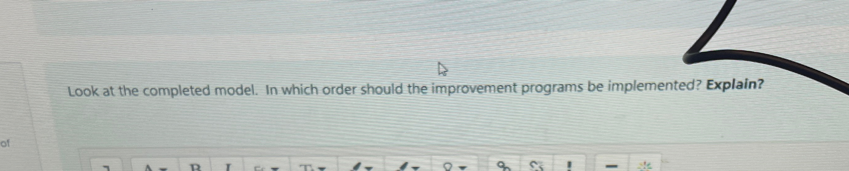 Solved Look at the completed model. In which order should | Chegg.com