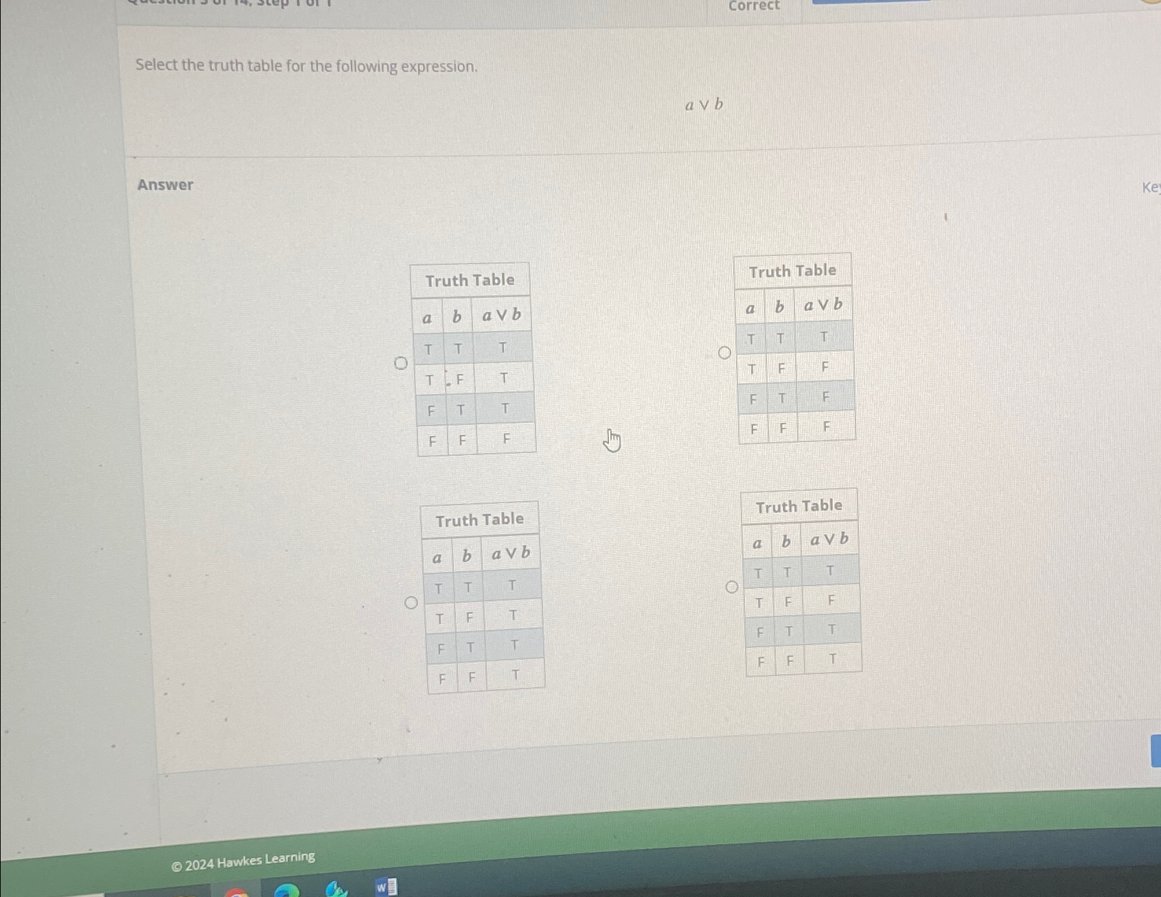 Solved Select the truth table for the following | Chegg.com