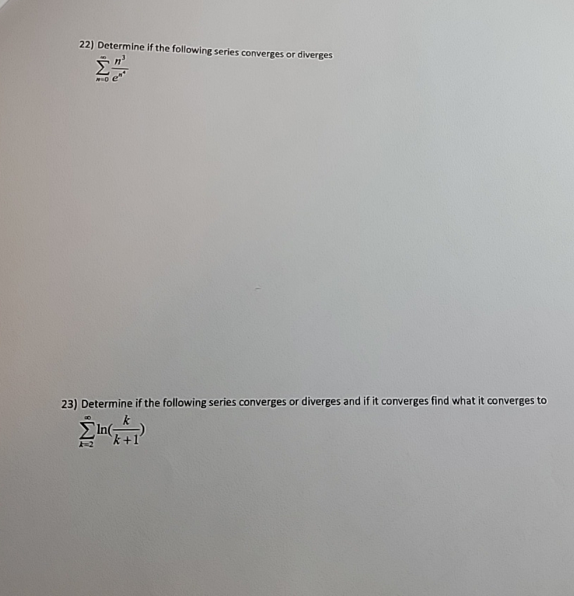 Solved 1.Determine if the following series converges or | Chegg.com