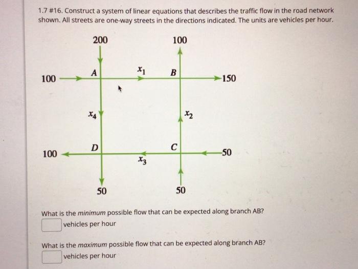 Solved 1.7 \#16. Construct a system of linear equations that | Chegg.com