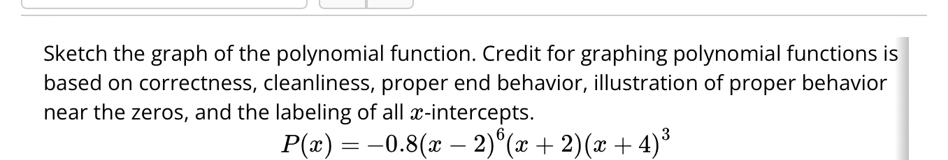 Solved Sketch the graph of the polynomial function. Credit | Chegg.com