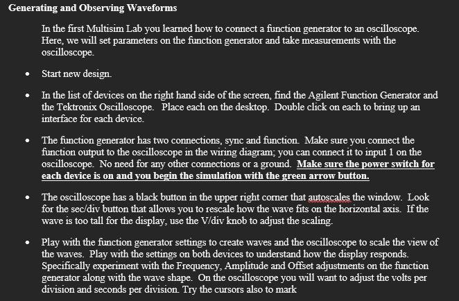 Solved In the first Multisim Lab you learned how to connect | Chegg.com