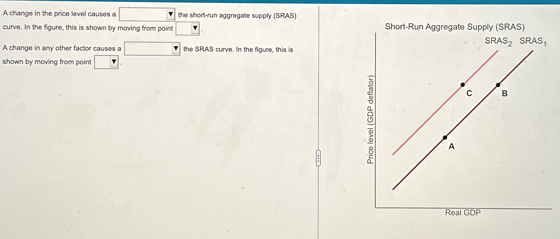 Solved A change in the price level causes a curve. In the | Chegg.com