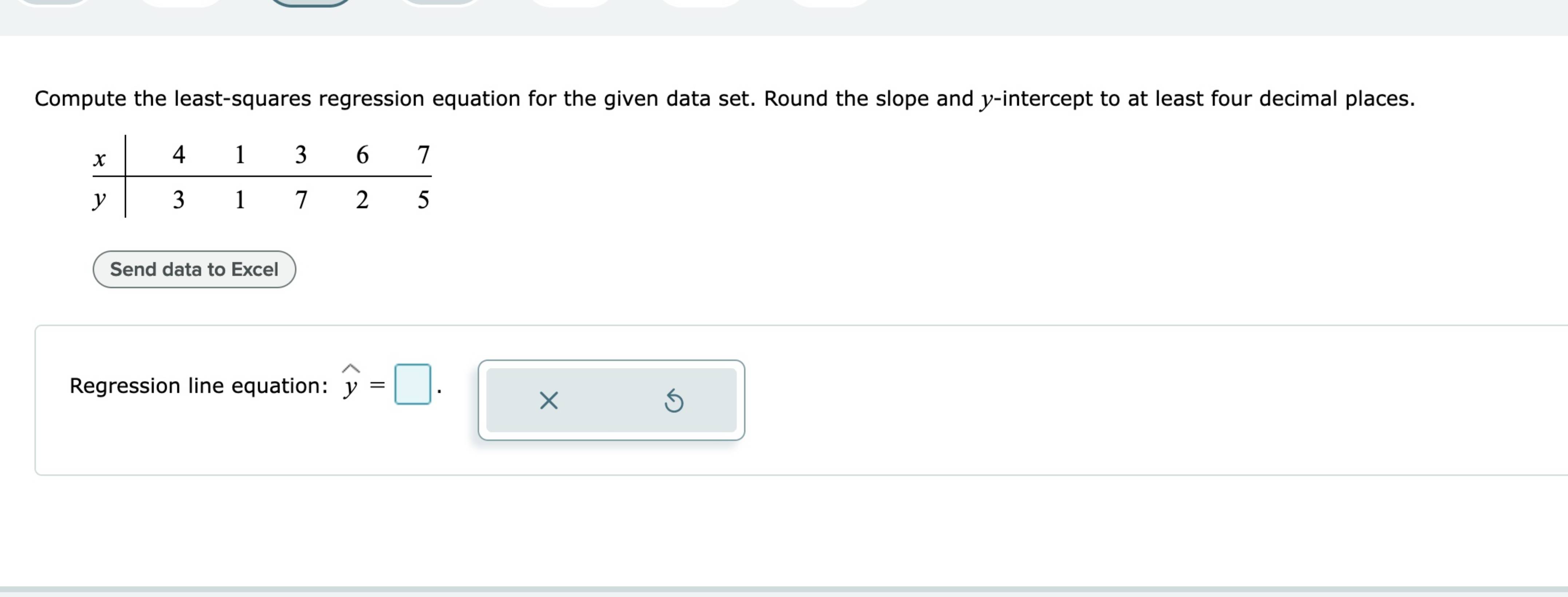 Solved Compute the least-squares regression equation for the | Chegg.com