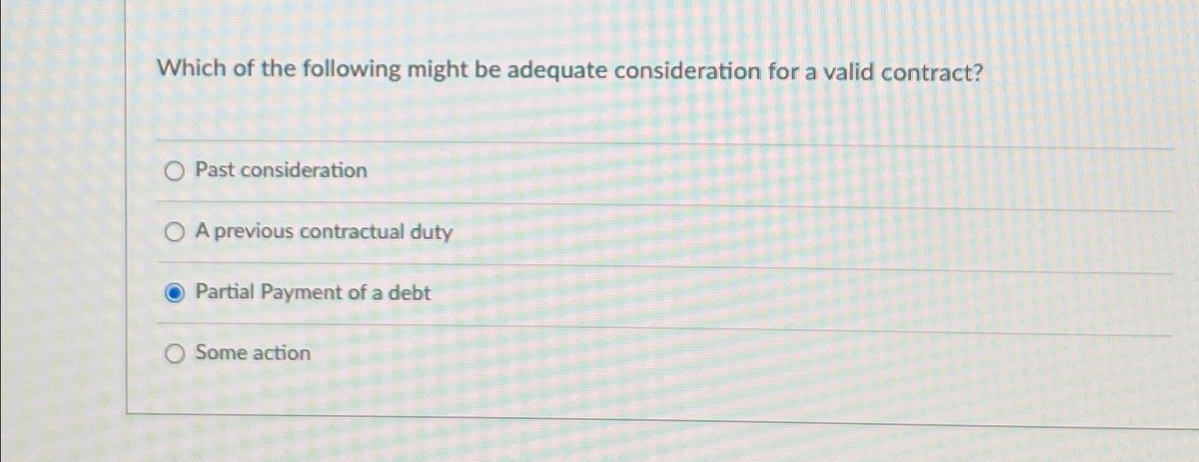 Solved Which of the following might be adequate | Chegg.com